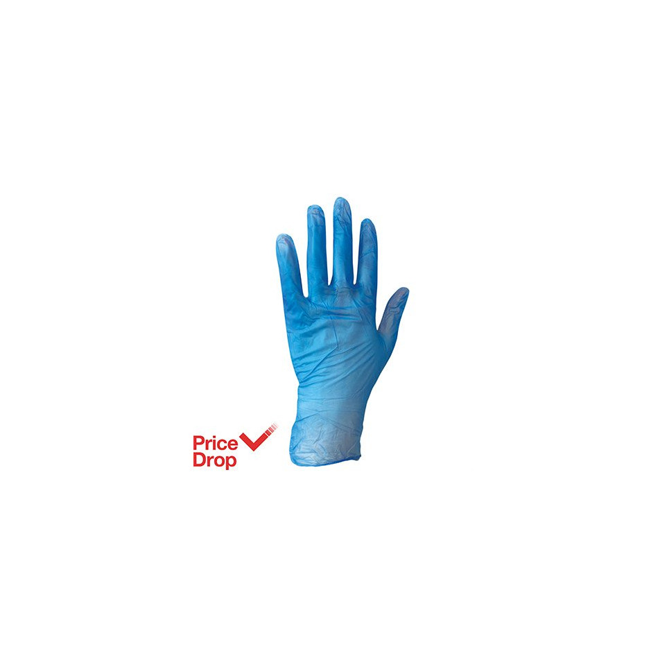 Arco Essentials Poedervrije Vinyl Wegwerphandschoenen Blauw Maat XL ...