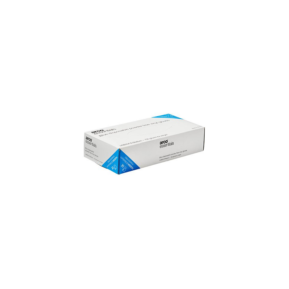 Arco Essentials Poedervrije Vinyl Wegwerphandschoenen Blauw Maat XL ...