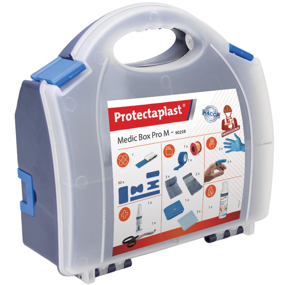 Protectaplast trousse de secours Medic Box Pro M, contenu de base pour ...