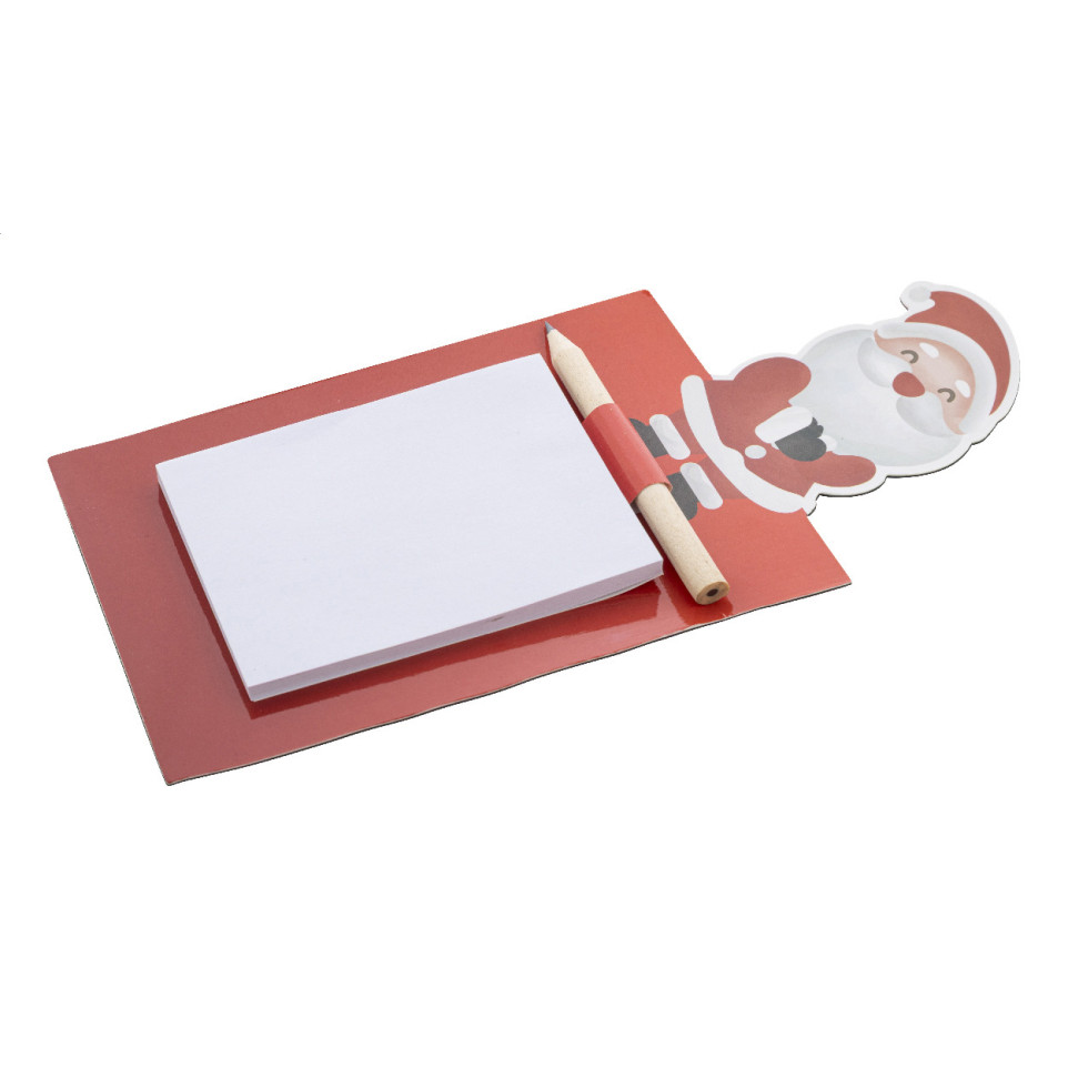 Julliste red Christmas magnetic notepad, Santa Claus