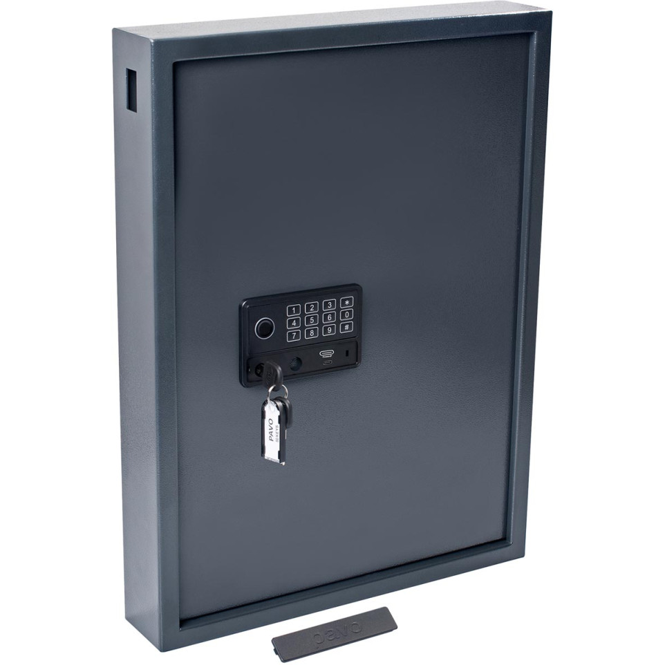 Pavo Magnettag armoire à clés, pour 50 porte-clés, gris foncé