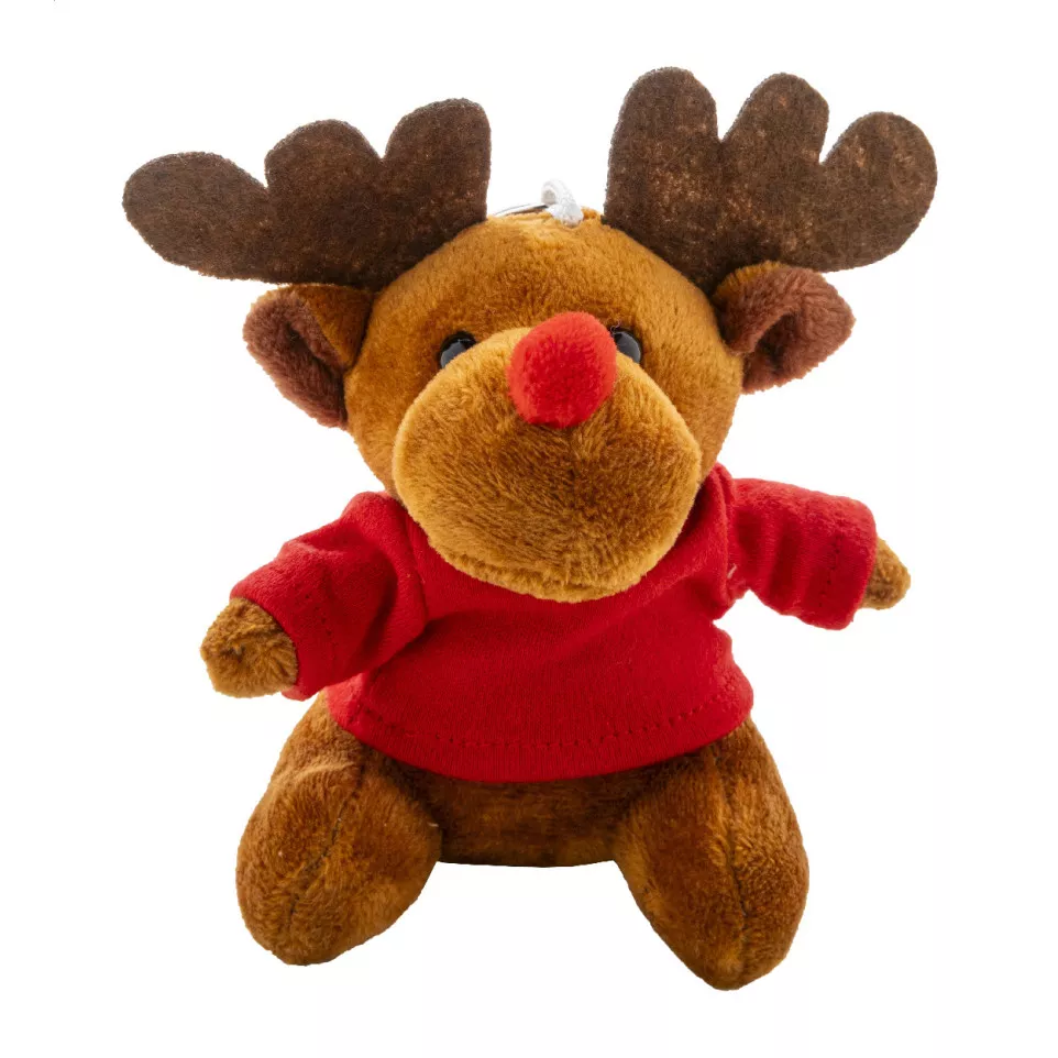 Julren multi-couleurs Porte-clés renne de Noël en peluche