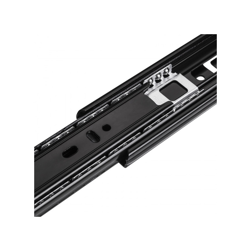 Gekogellagerde geleiders volledig uittrekbaar zwart staal 450mm H45 ...