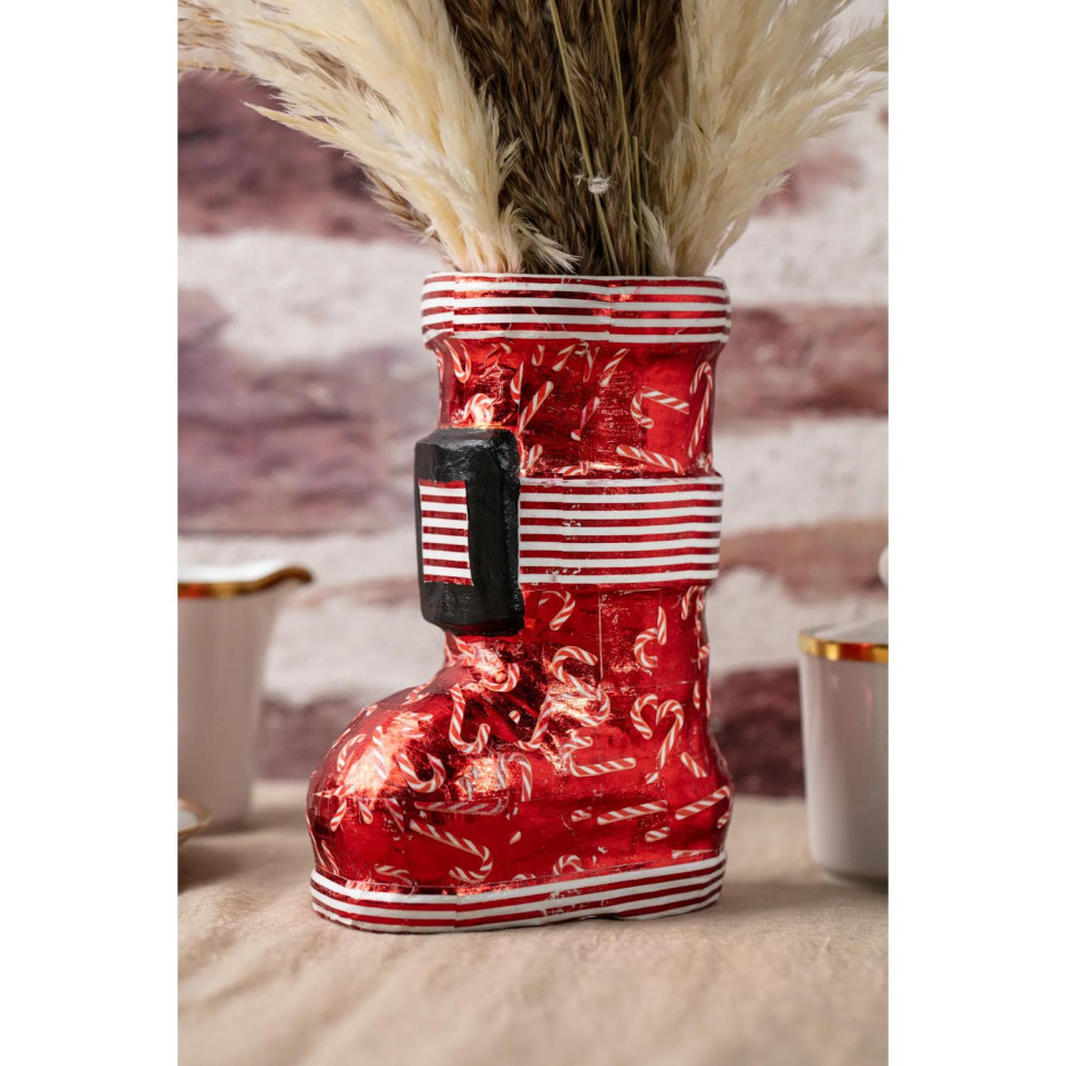 Vaas laars Kerstman 12,5x8x18cm-/ St.