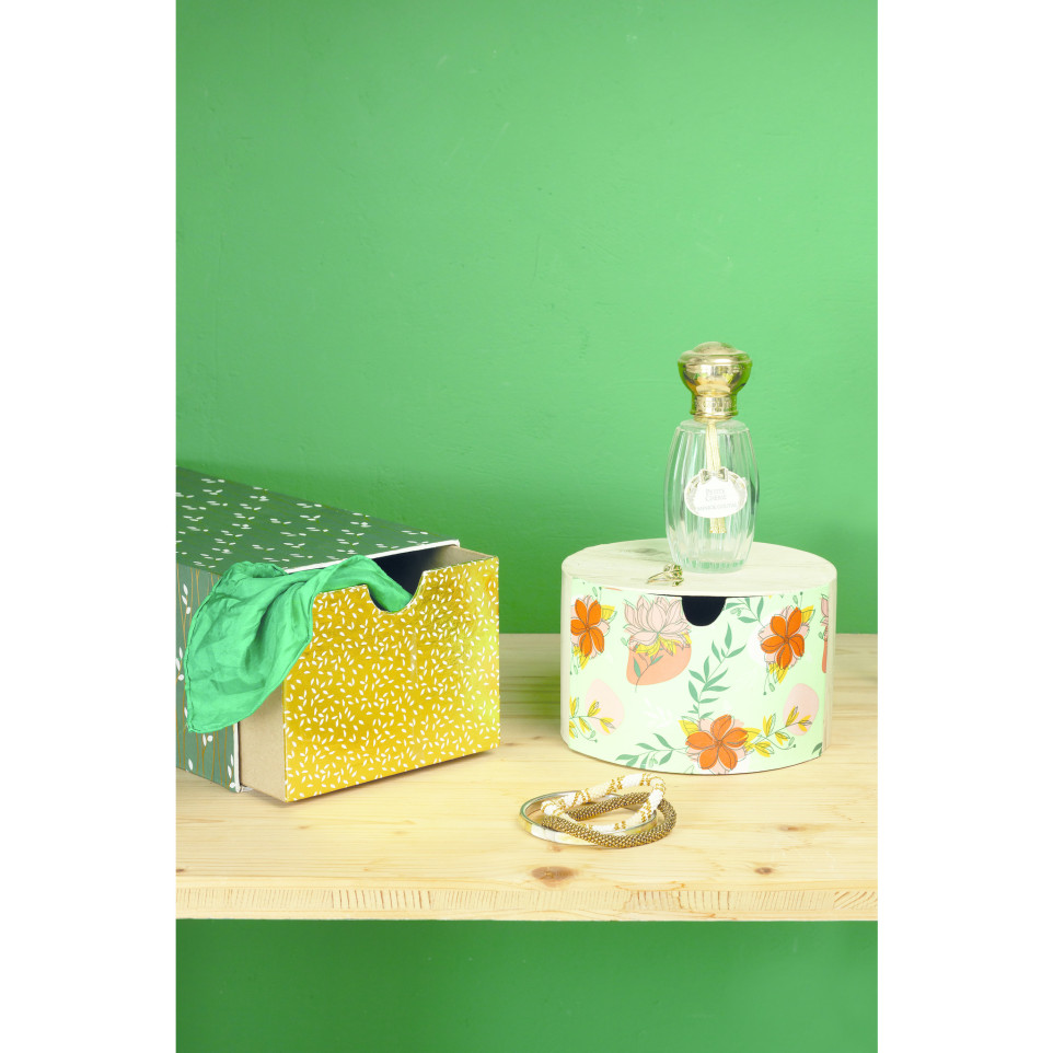 Ronde doos met lade 16x16x10cm-/ St.