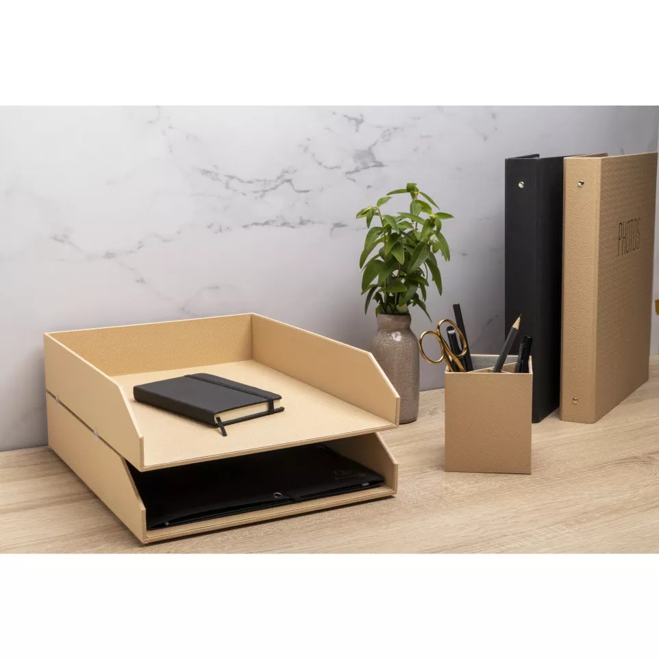 Lot de 2 corbeilles à courrier OfficeByMe/ Pce
