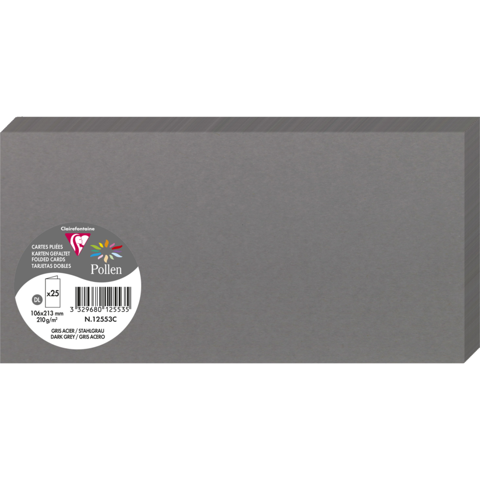 Clairefontaine Folded Pollen Card 106x213mm Packed 25s/ Pc.