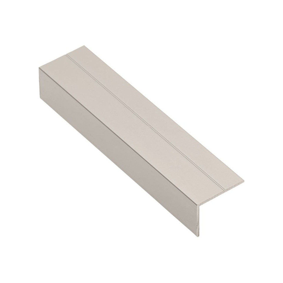 Profil traverse "L" aluminium anodisé bronze pour panneaux bois ...