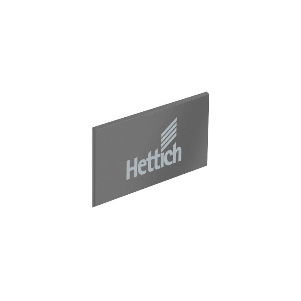 Afdekkapje met Hettich logo van antraciet kunststof voor Hettich ...