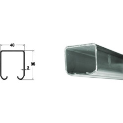 Bovenprofiel voor schuifsystemen ROB serie 120.000 lengte 3m / 3m