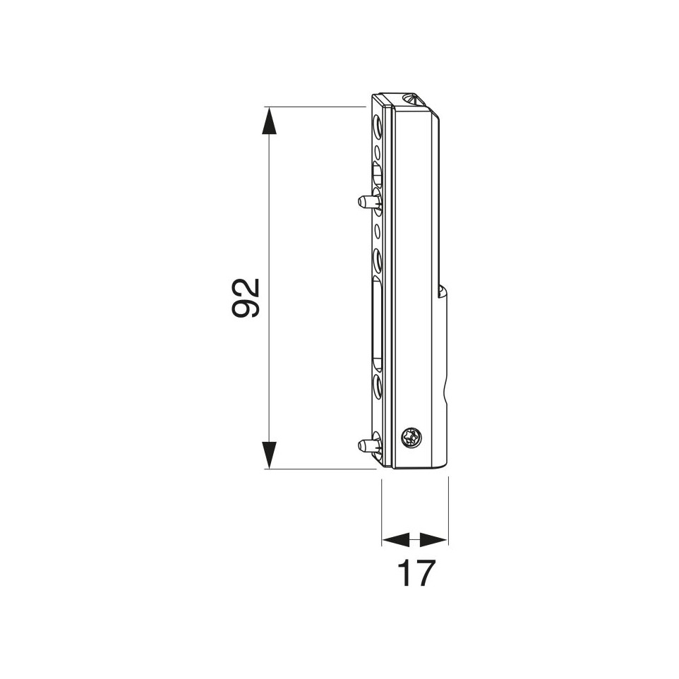 Fiche d'angle PVC avec plots de positionnement de 3mm / pce