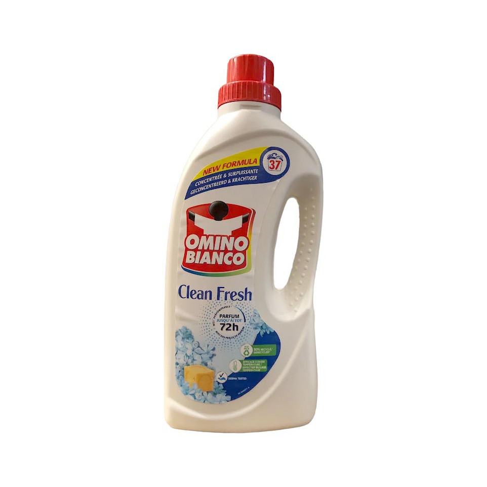 Omino Bianco Clean Fresh détergent, 37 doses, bouteille de 1,48 l