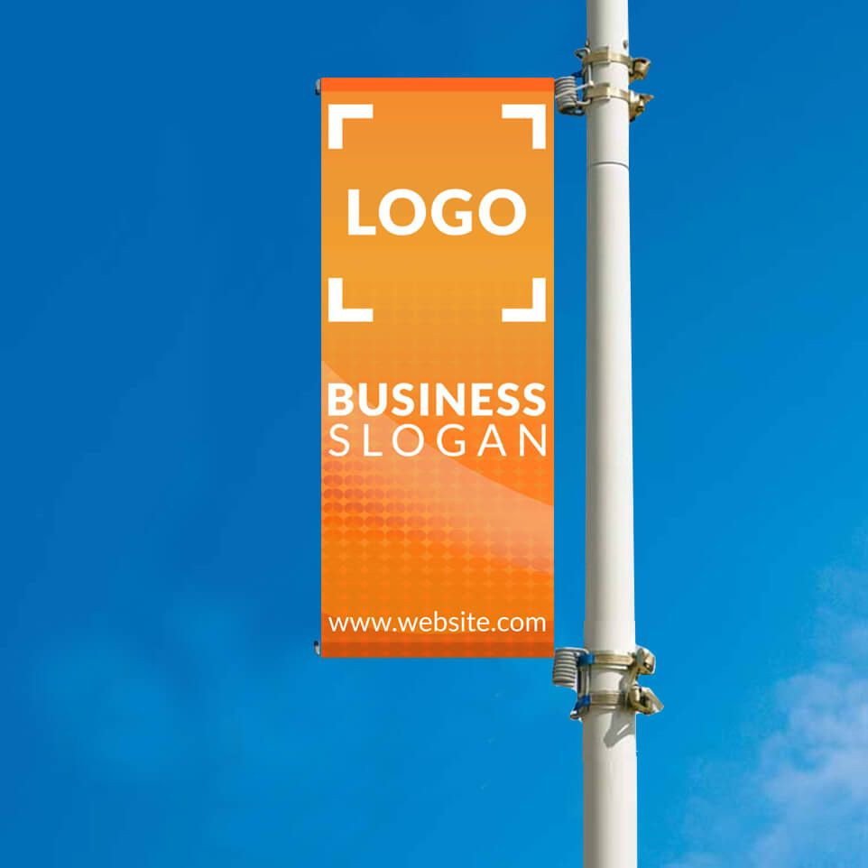 Street lamp banner