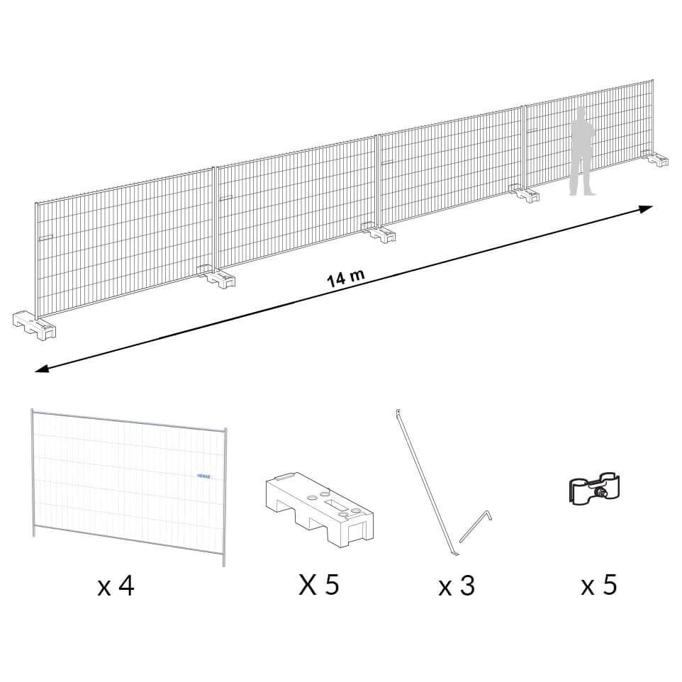 Heras fencing panels at 39.9€ within 3days